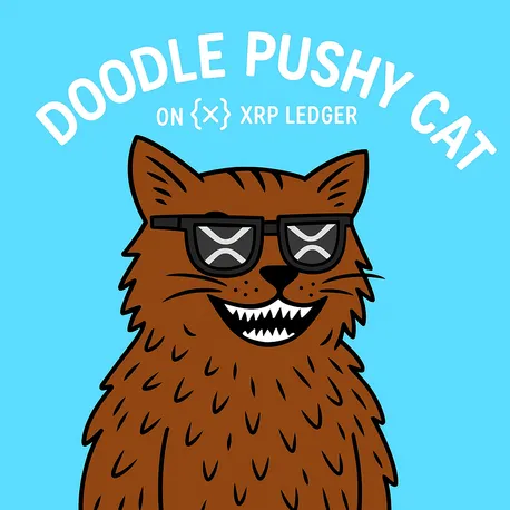 Doodle pushy cat | xrp.cafe